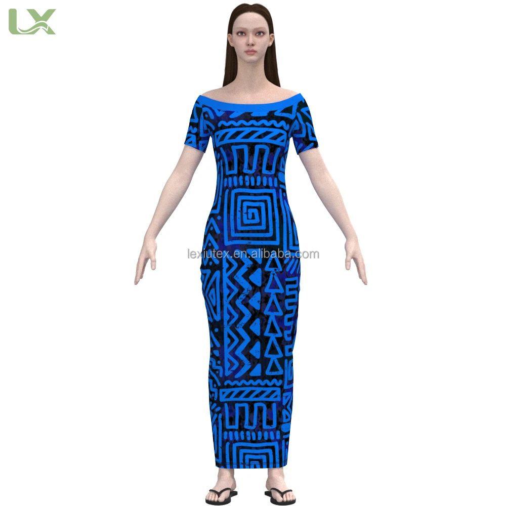 Polynesian Dress Summer Hawaiian Ethnic Print Pattern Design Tribal Breathable Clothing Buy