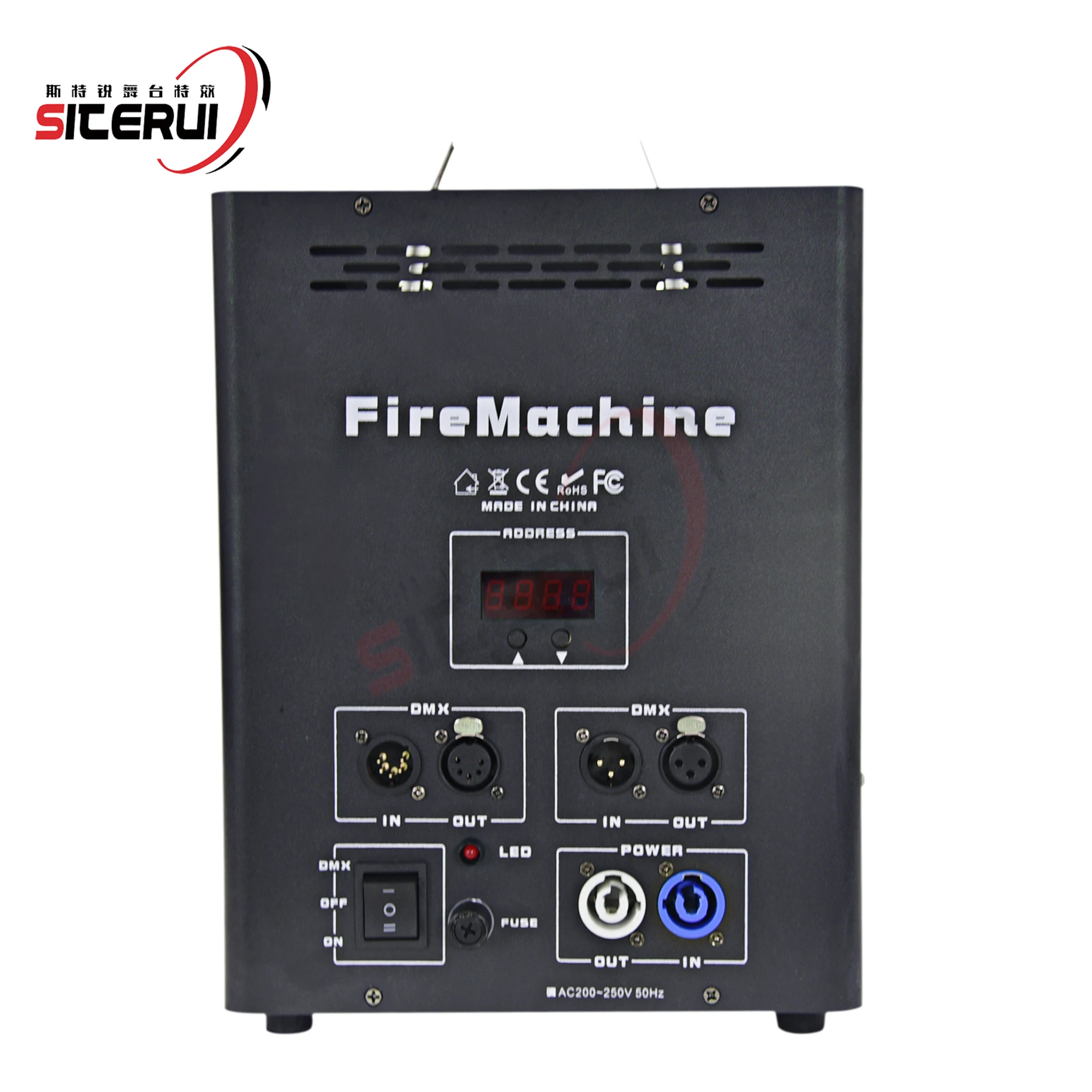 SITERUI 200W Fire Machine for Stage & Events - Real Flame Effect, DMX ...