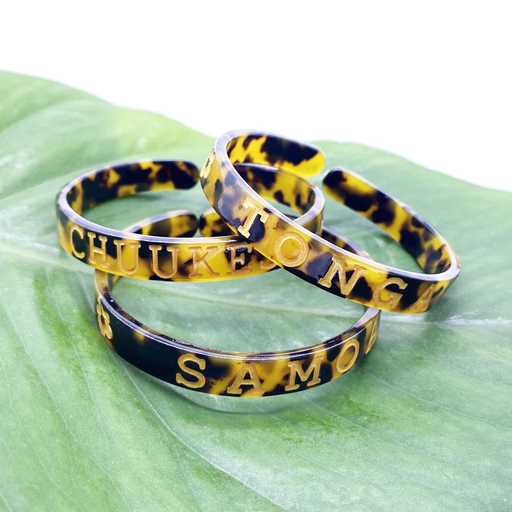 Shop Our Fashion Tortoiseshell Acrylic Bangles for Pacific Islands