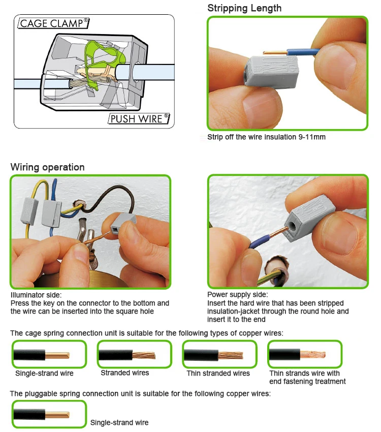 Quick Disconnect Electrical Wire Connector 1 In 1 Out Or 2 Out Led ...