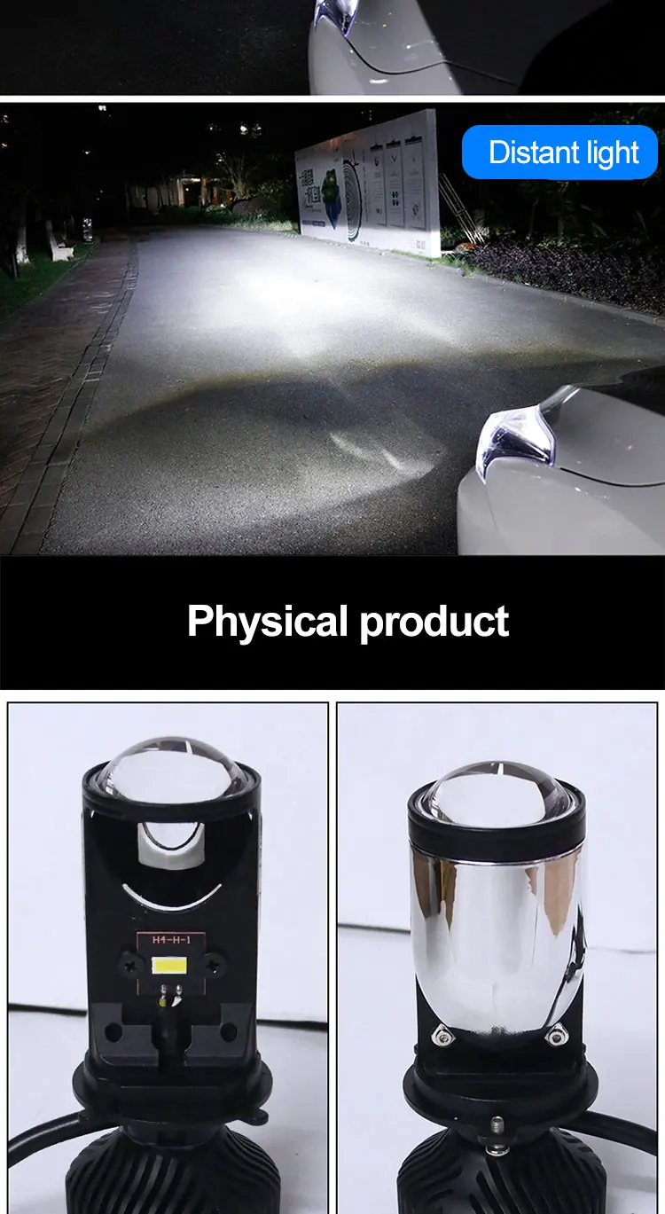 Canbus Mini Projector LED Headlight Bulb Kit H4 Y8 Y7 Y6D Y10 Y1 Y2 ...