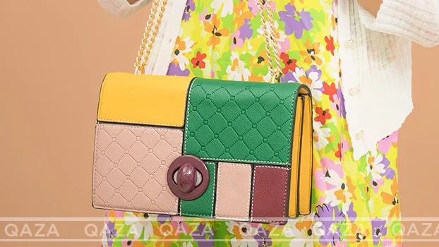 Jiali Qaza Color Stitching Handbags For Womens 2023 New Fashion ...