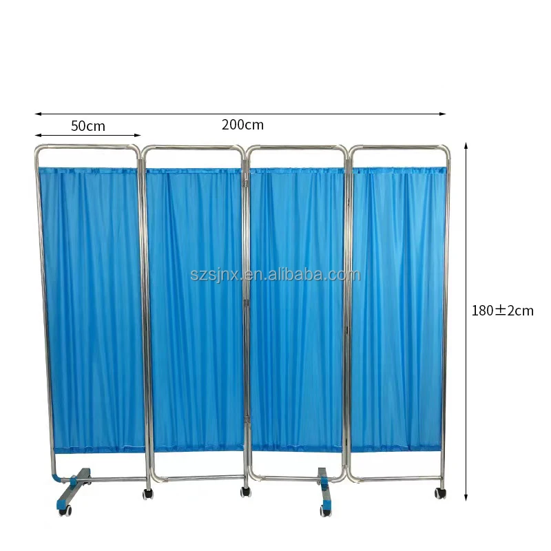 Medical Folding Screen Hospital Privacy Stainless Steel Portable Ward ...
