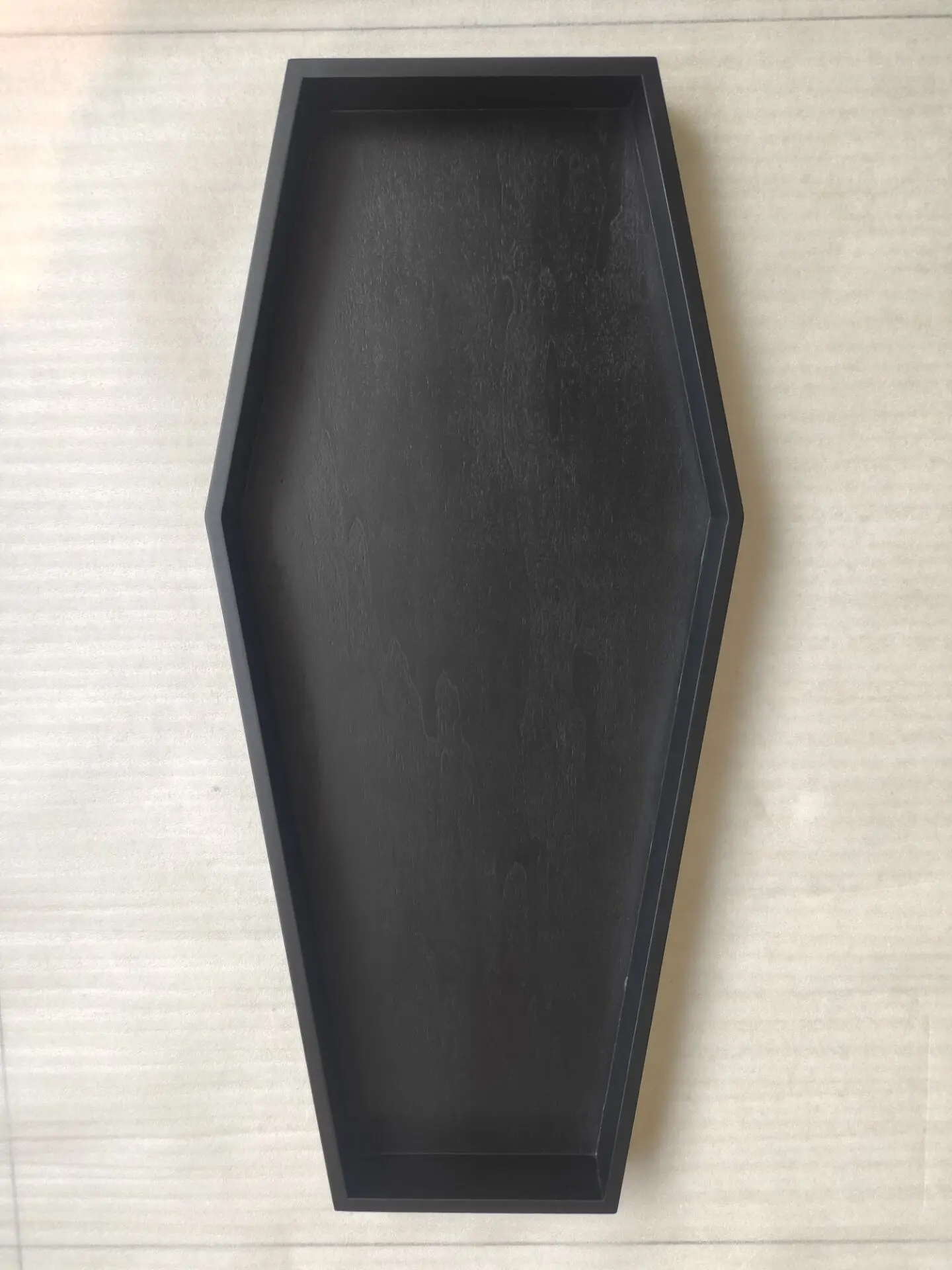 Multifunctional Wooden Coffin Shape Tray for Halloween
