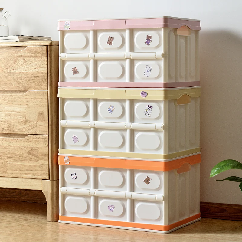 Foldable Stackable Plastic Storage Boxes,Storage Bins With Lids For ...