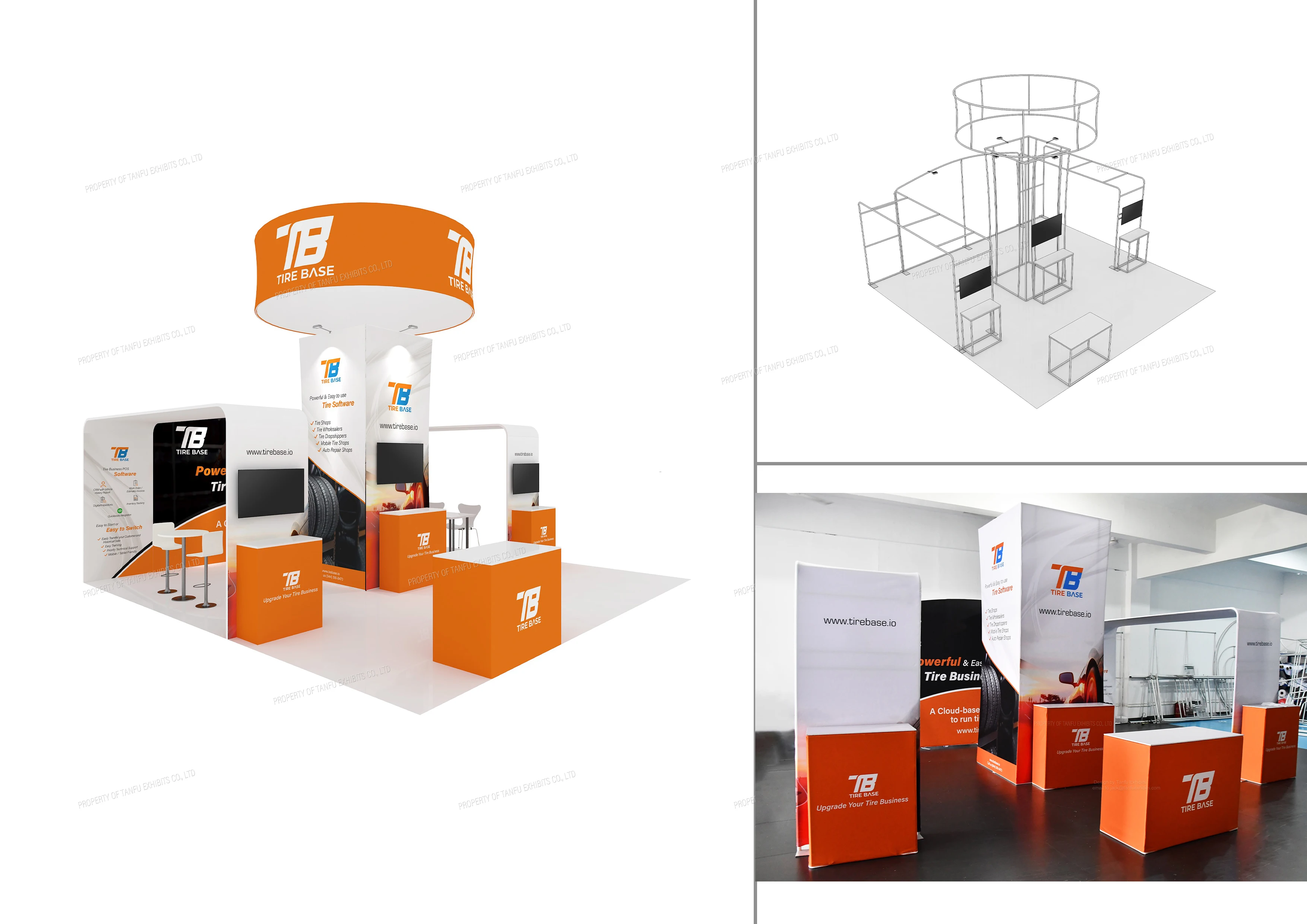 Custom Size Easy Assembly Trade Show Booth Design Exhibition Booth for ...