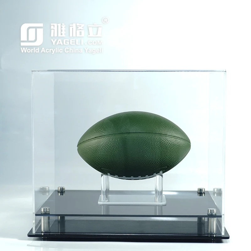 Professional Design Acrylic Rugby Ball Display Case Pmma Lucite Perspex ...