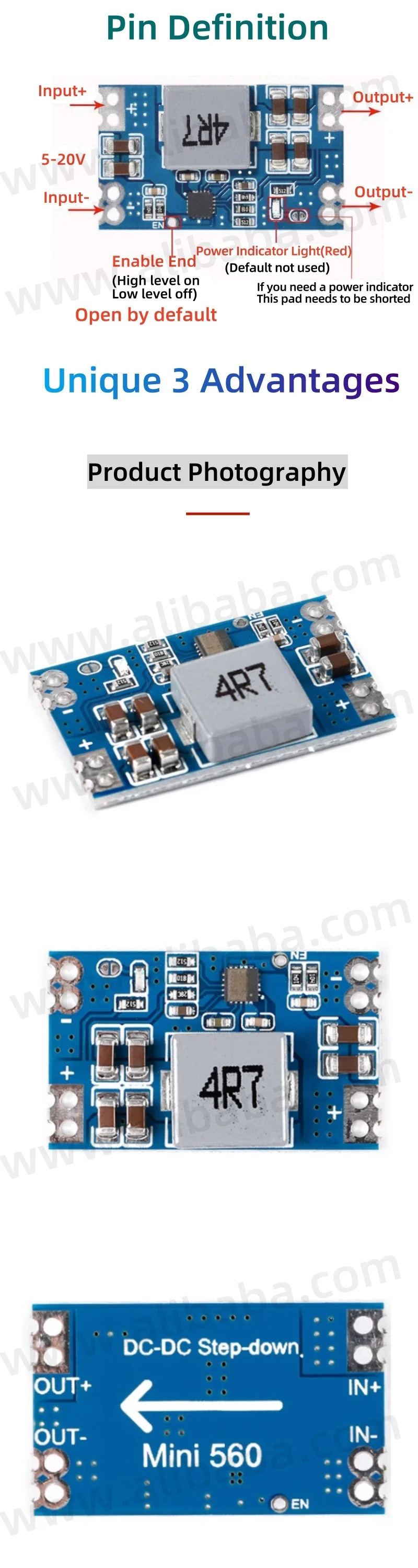 5a Dc-dc Mini560 Step-down Voltage Regulator Power Supply Module 3.3v/5v/9v/12v Output - Buy ...