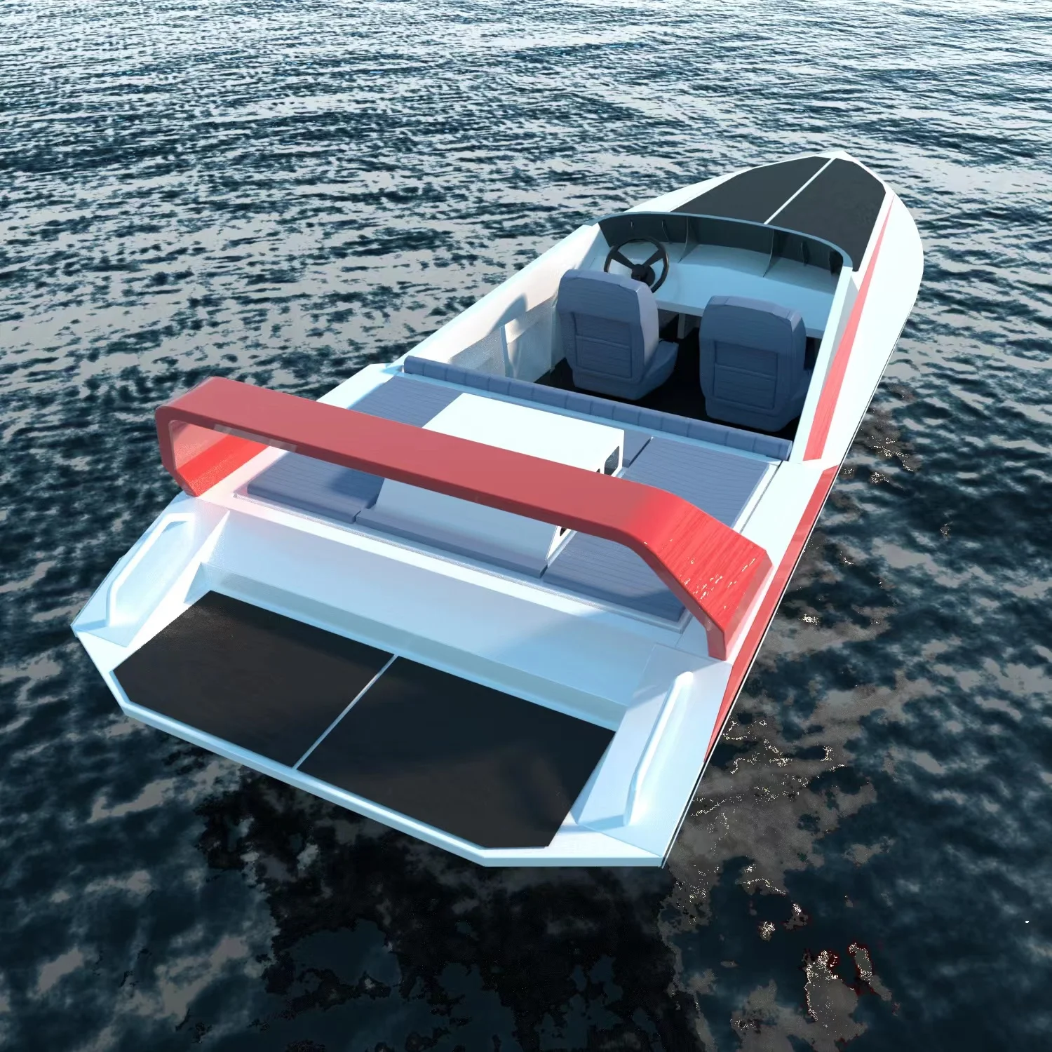 2023 New Design 21ft Mini Electric Jet Boat With Ski Tower Small Jet ...