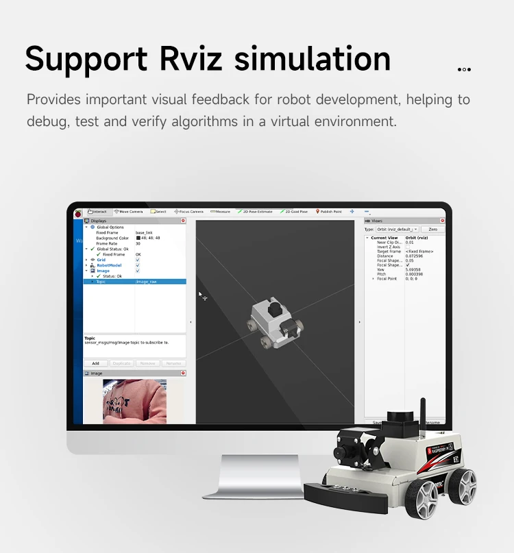 MicroROS-Pi5 ROS2 robot with ESP32-Micro ROS robot expansion board 310 encoder motor lidar ...