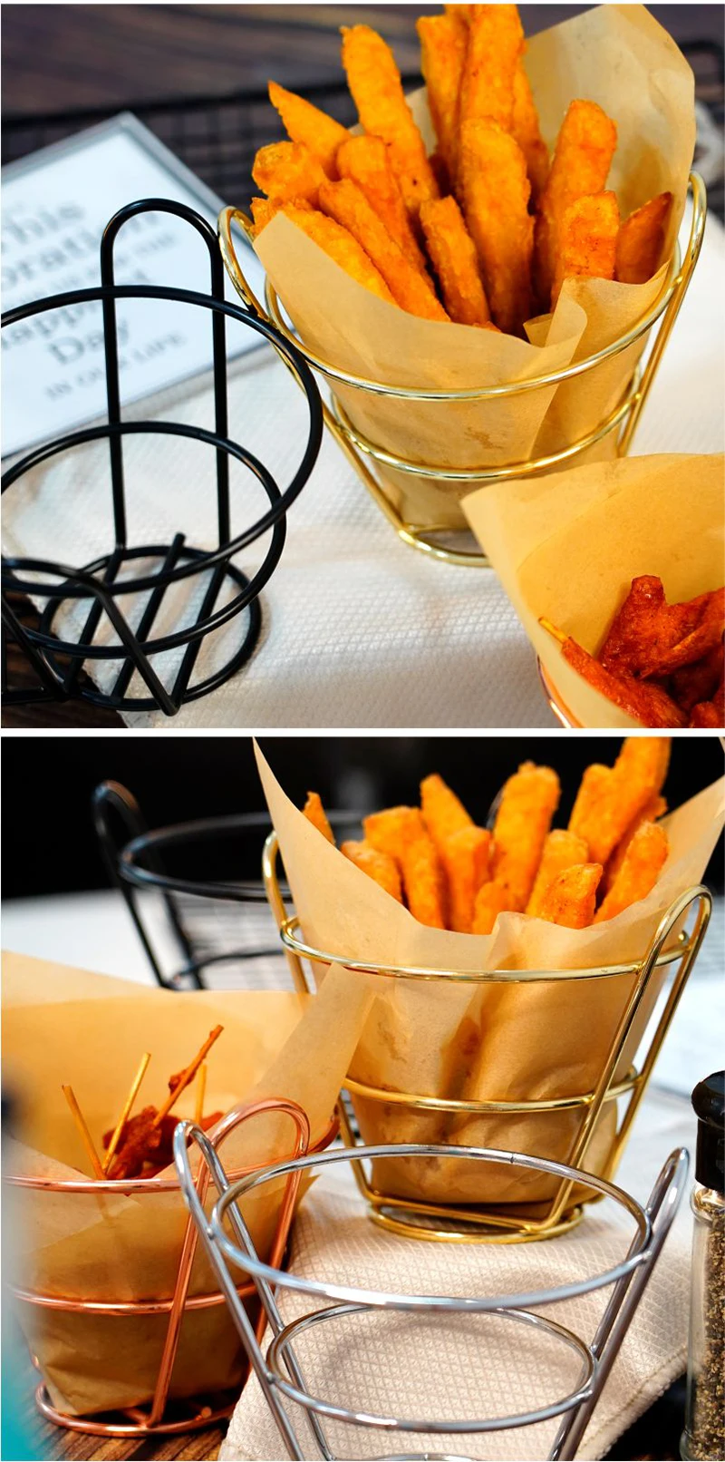 High Quality Stainless Steel Fry Serving French Fries Restaurant Frying ...