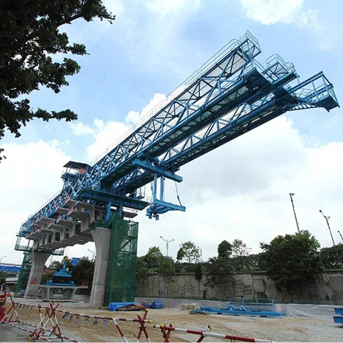 900 Ton Metro Bridge Launching Girder Machine Tube Launching Gantry ...