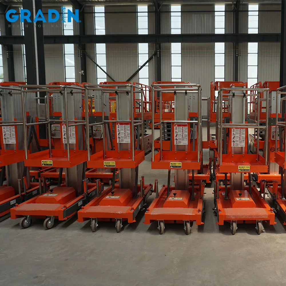 Aluminum Lift High-altitude Telescopic Mast Lifting Platform Indoor and ...
