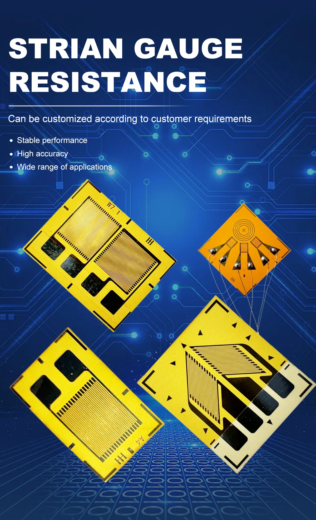 Foil Strain Gauge - Dual Parallel Single Grid Uniaxial