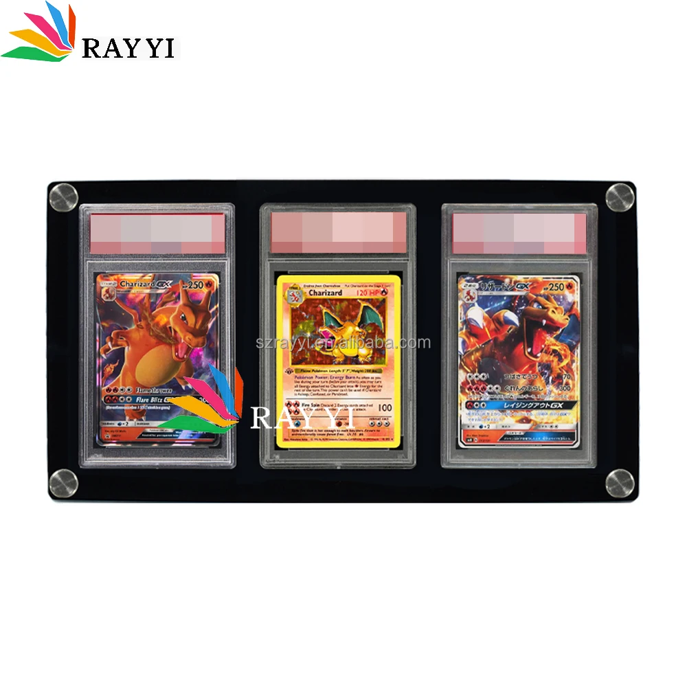 Rayyi Custom Wall Mountable Acrylic Pokemon Graded Sports Card Slab ...