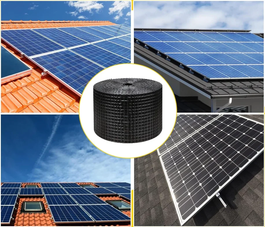 8 Inches X 50 Feet Solar Panel Bird Cover Anti-rust Pvc Coated Solar ...