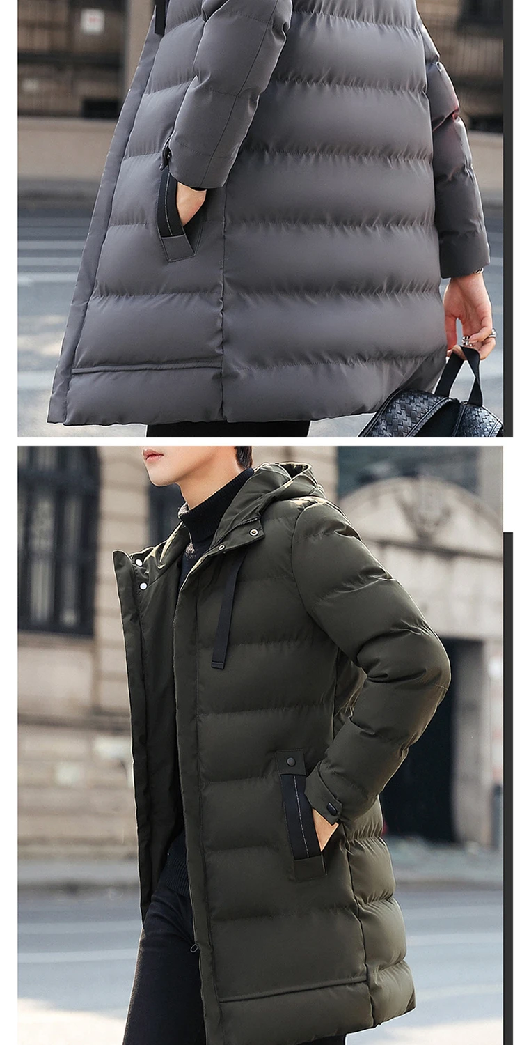 Wholesale Hooded Blank Bubble Custom Logo Warm Men's Winter Jacket Down ...