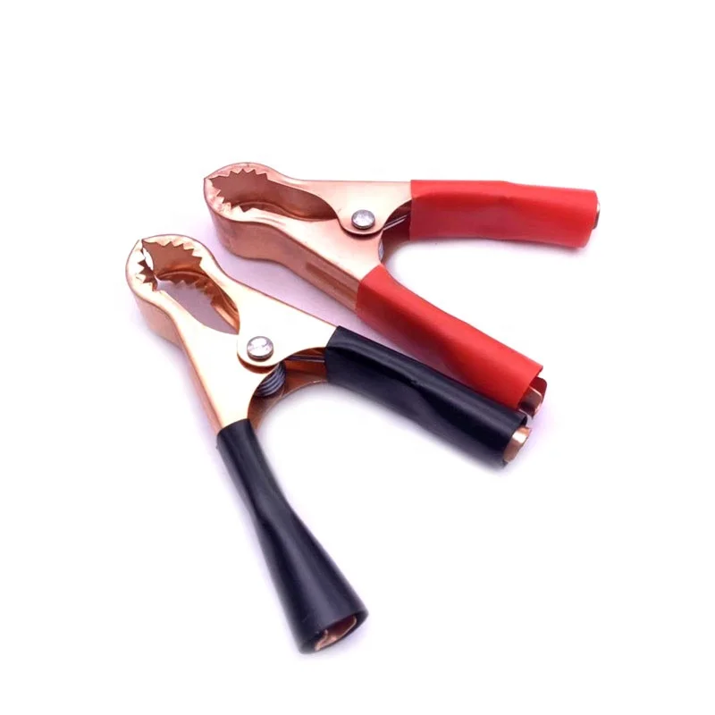 50A Red Black 80mm Copper Plated Crocodile Clips for Car Battery Test