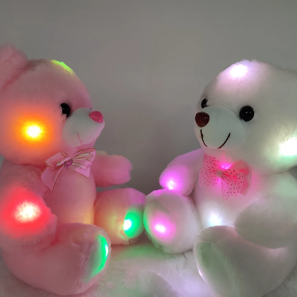 Wholesale Valentines Day Colorful Glowing Teddy Bear Stuffed Plush LED ...