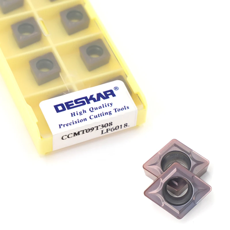 DESKAR CCMT09T304 CCMT09T308 LF6018 Internal Turning Tool Carbide Insert For Stainless Steel ...