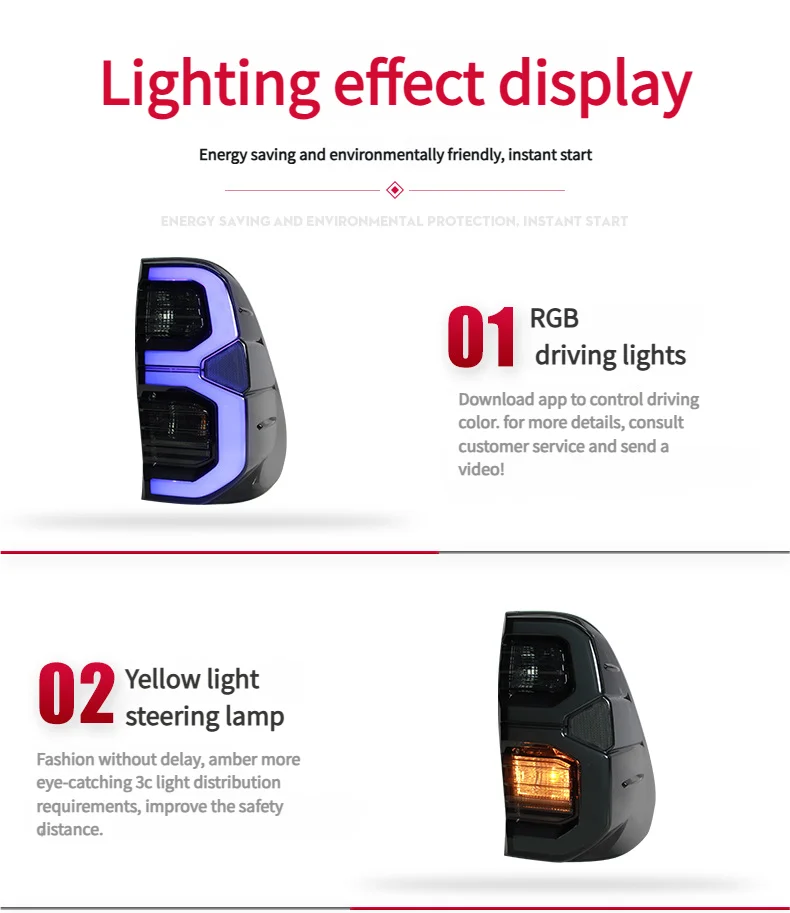 Auto-y Clear Lens Rear Lamp for Revo 2016-2024 New Tuning Lightings RGB ...