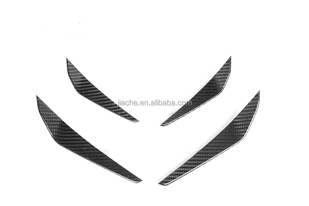 Front Bumper Side Canards Fins Flaps Trims Dry Carbon For Bmw 3 4 ...