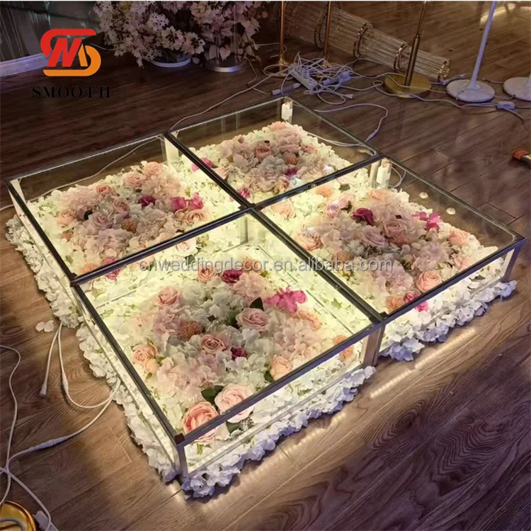 Glass Floor Wedding - Elegant Tempered Glass Stage Platform
