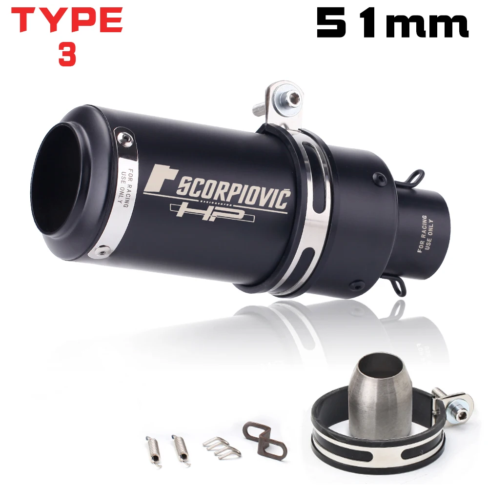 51mm Racing Motorcycle Exhaust Silencer Muffler Gp-project