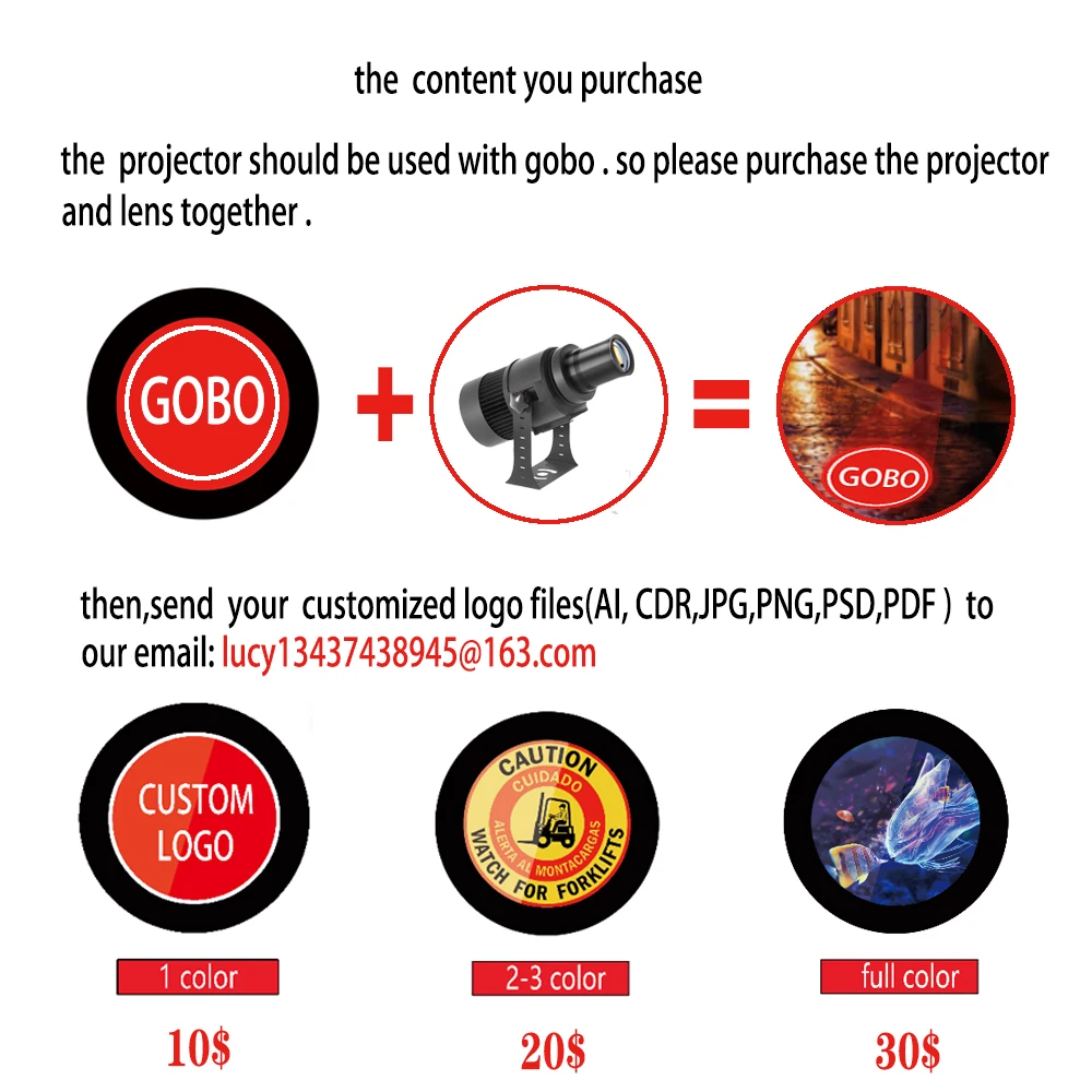 100W LED Gobo Projector Light IP67 - Waterproof & Durable