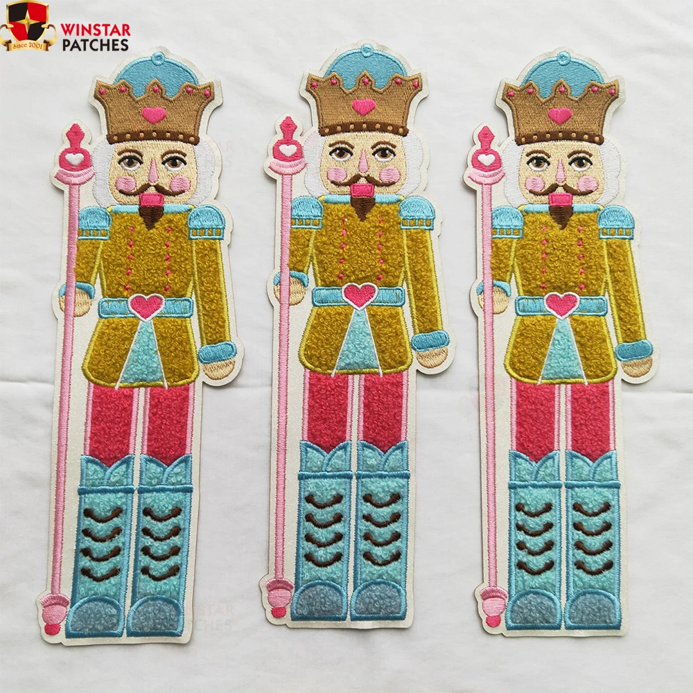 Wholesale Custom Nutcracker Christmas Patches - Embroidery & Sequins