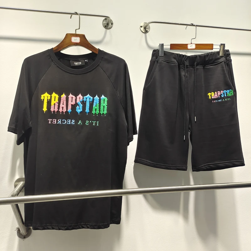 Trapstar Men's T-shirts Gradient Color Towel Embroidery Custom T Shirt ...