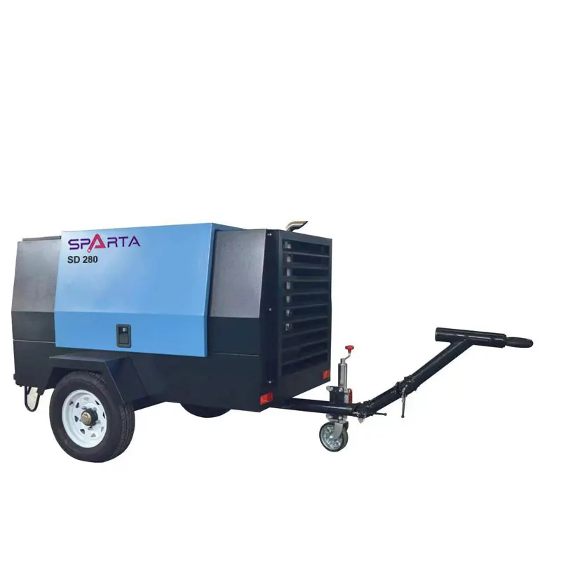Diesel Engine 37kw Mobile Compressor Diesel Power Screw Air Compressors ...