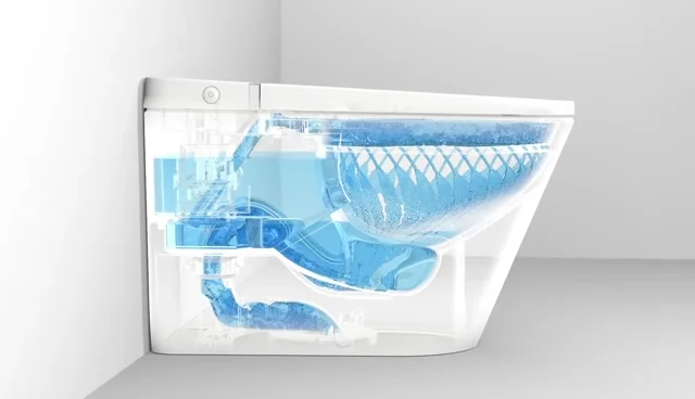 Axent Mint Tankless Western Toilet Smart Intelligent Automatic Ceramic Toilet Bowl Ceramic ...