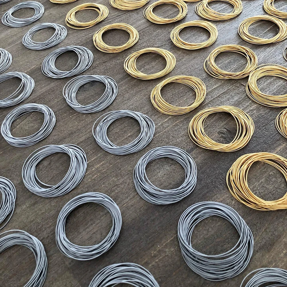 Waterproof 304 Stainless Steel Guitar Strings Spring Bracelets Set ...