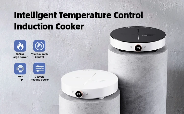 Round Type Touch Control Ultra Thin 2000w Low Price Induction Cooker ...