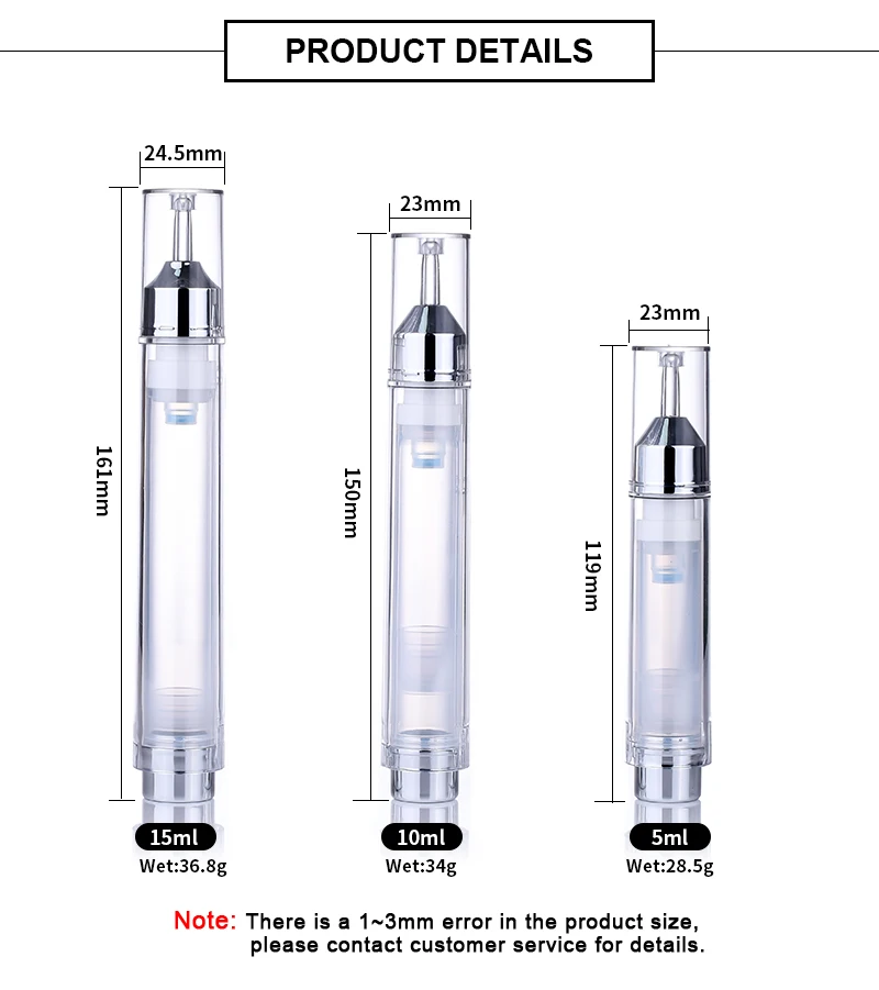 Empty Cosmetic Facial Essential Oil Packaging 5ml 10ml 15ml Eye Cream ...