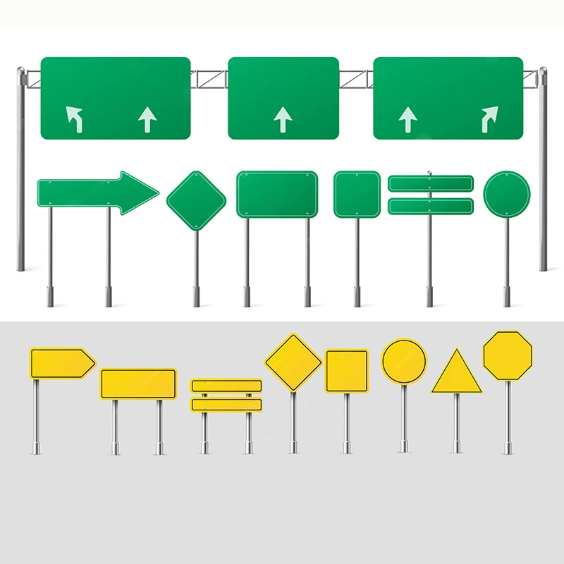 Aluminium Metal Blank Road Signs - Durable & Customizable