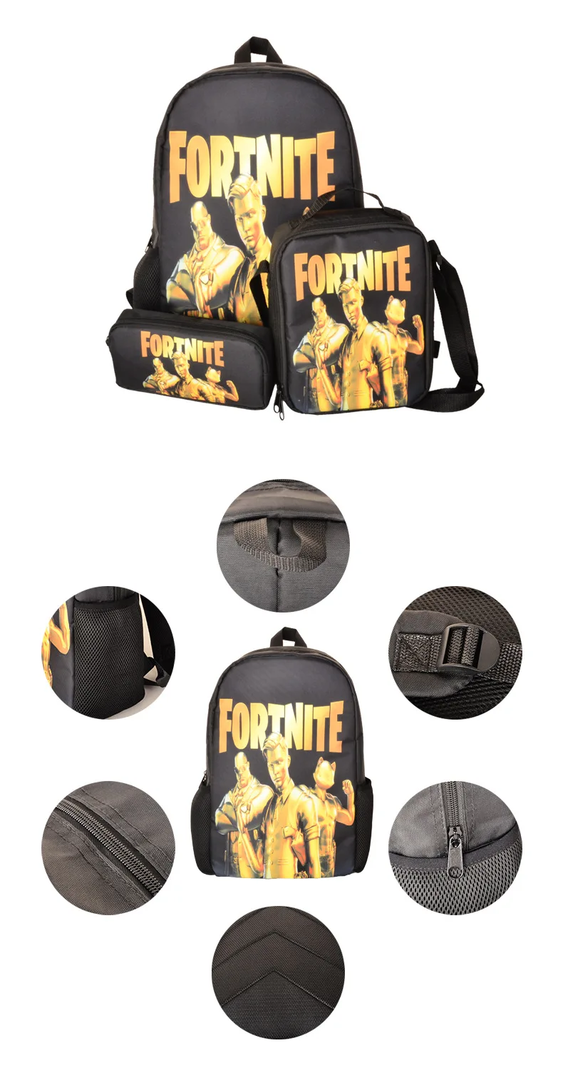 Custom Print Design Photo Logo Student Backpack Set