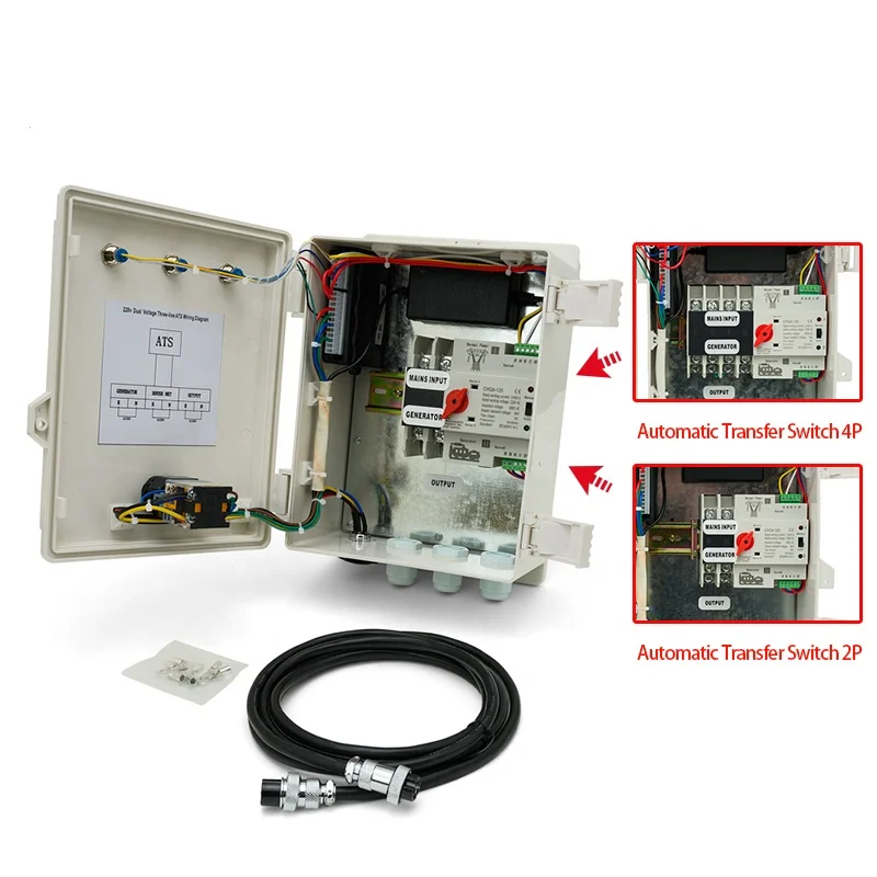 Small Generator ATS Single Phase 220v 380v Control System