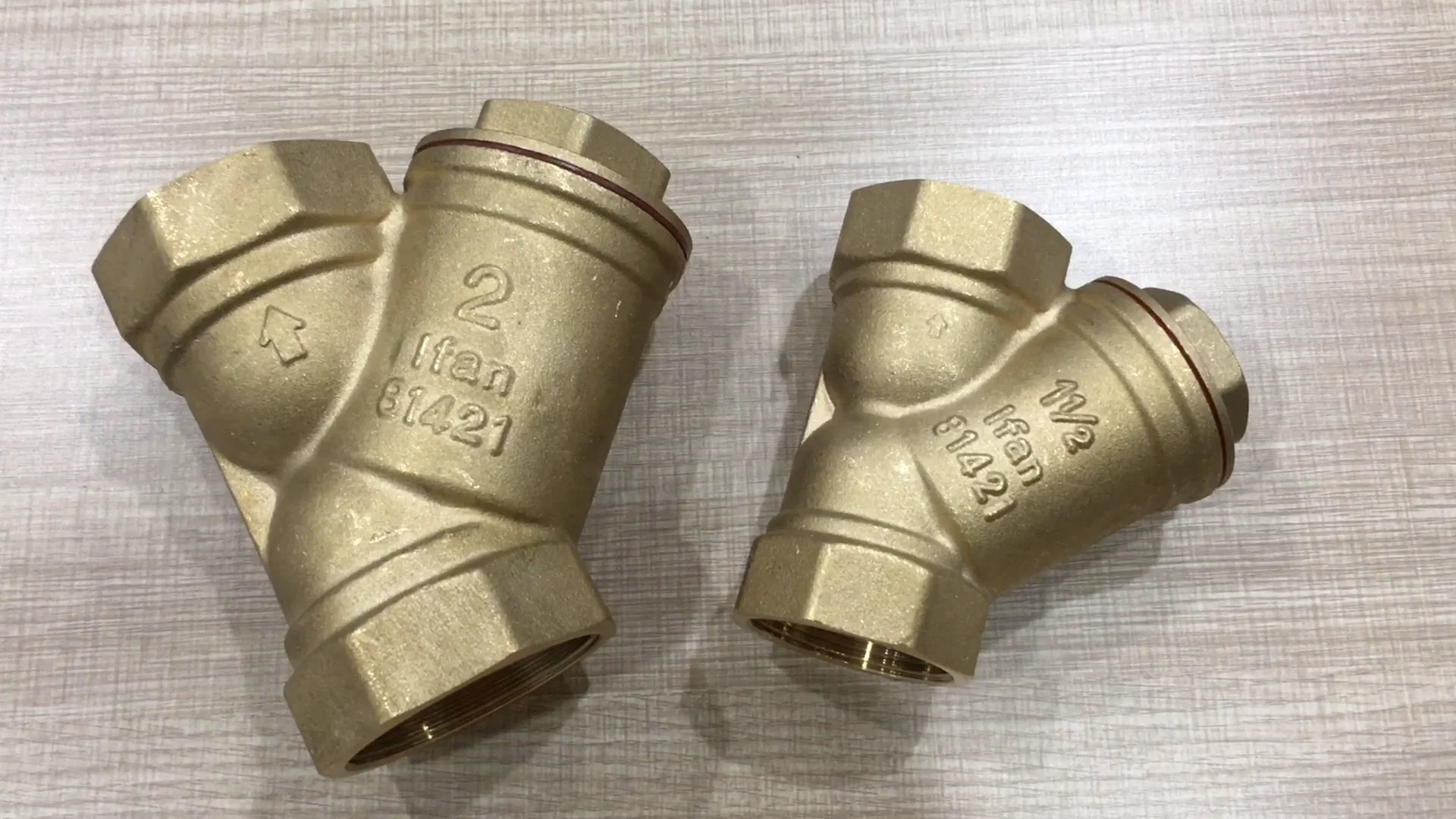 Ifan Pn16 Brass Copper Ball Valve Female Thread Mesh Filter Brass Y ...