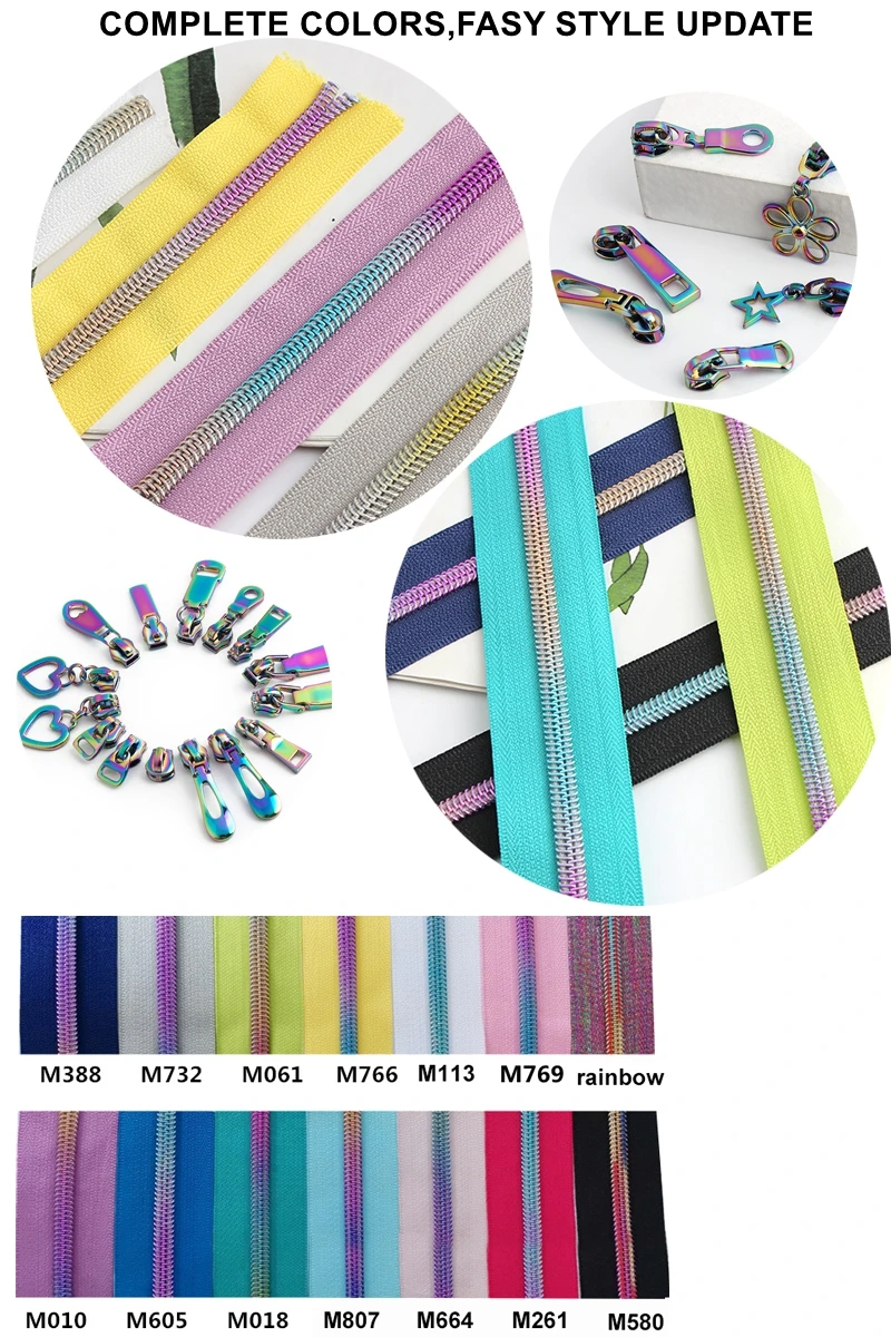 Custom Bag Gold Resin Zipper #3 5 8 Roll Long Chain Nylon Zipper Tape ...