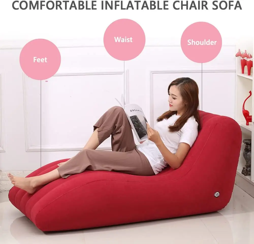 Outdoor Furniture Inflatable Red Lip Sofa Red Inflatable Lounger Air ...
