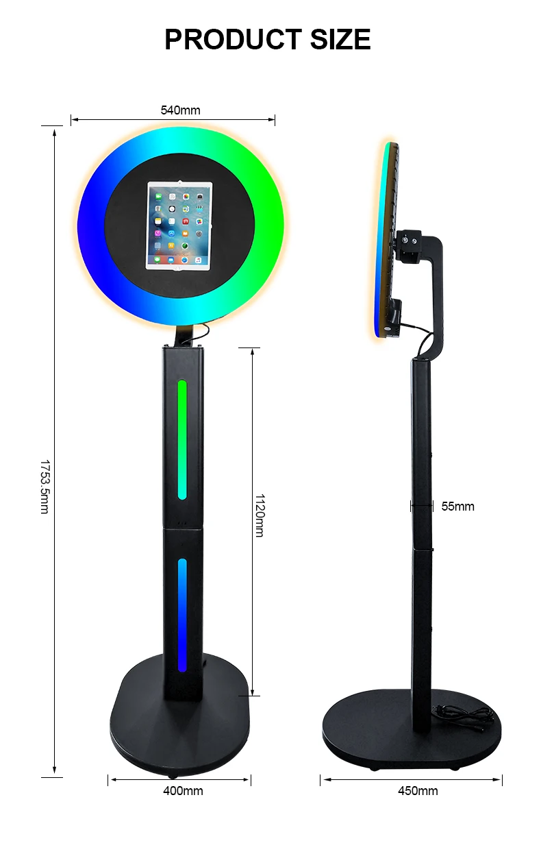 New Adjustable 12.9 Ipad Photo Booth Machine Portable 10.2 Ipad Dslr ...