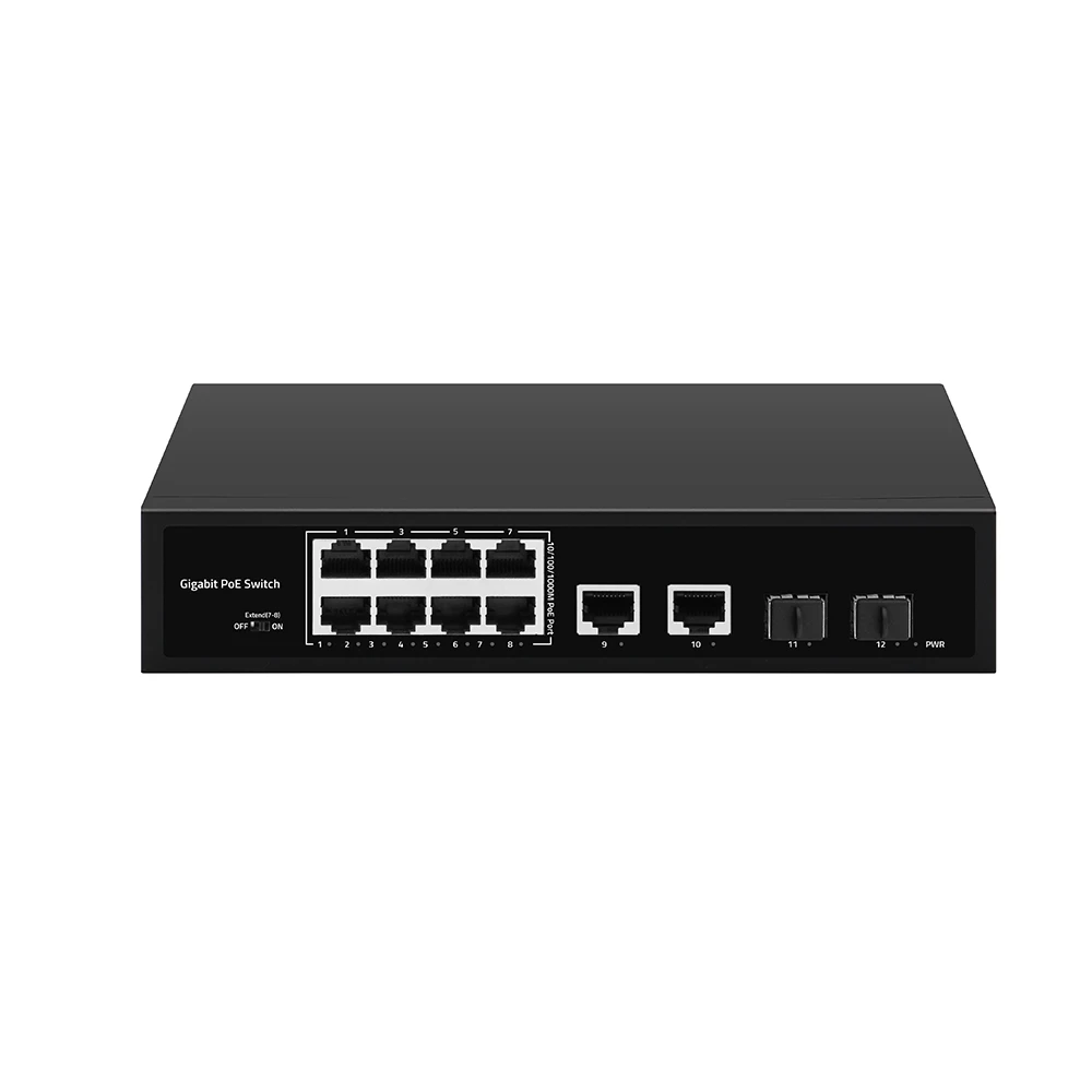 8 Port Unmanaged Full Gigabit CCTV Poe Fiber Switch - Olycom