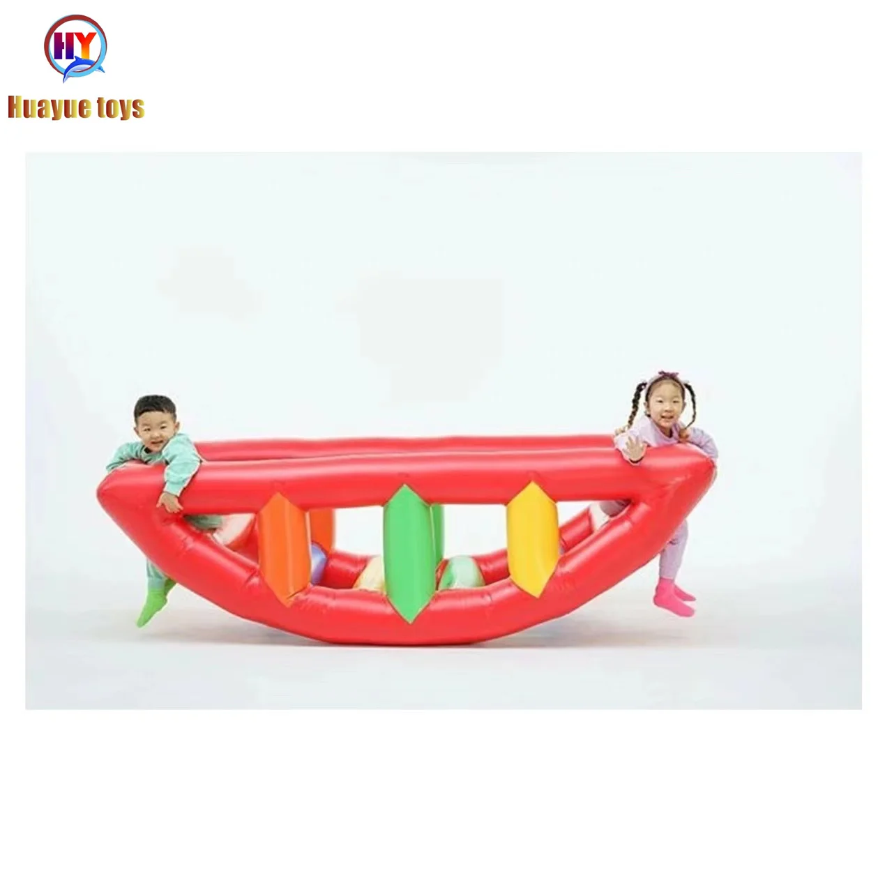 Outdoor Funny Toys Inflatable Pirate Ship Rainbow Air Seesaw Viking ...