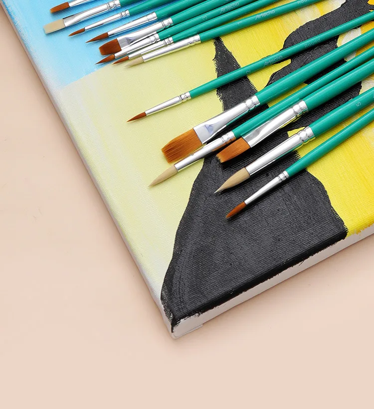 Pig Bristle Digital Oil Painting Brush Training Institution Uses 15 ...
