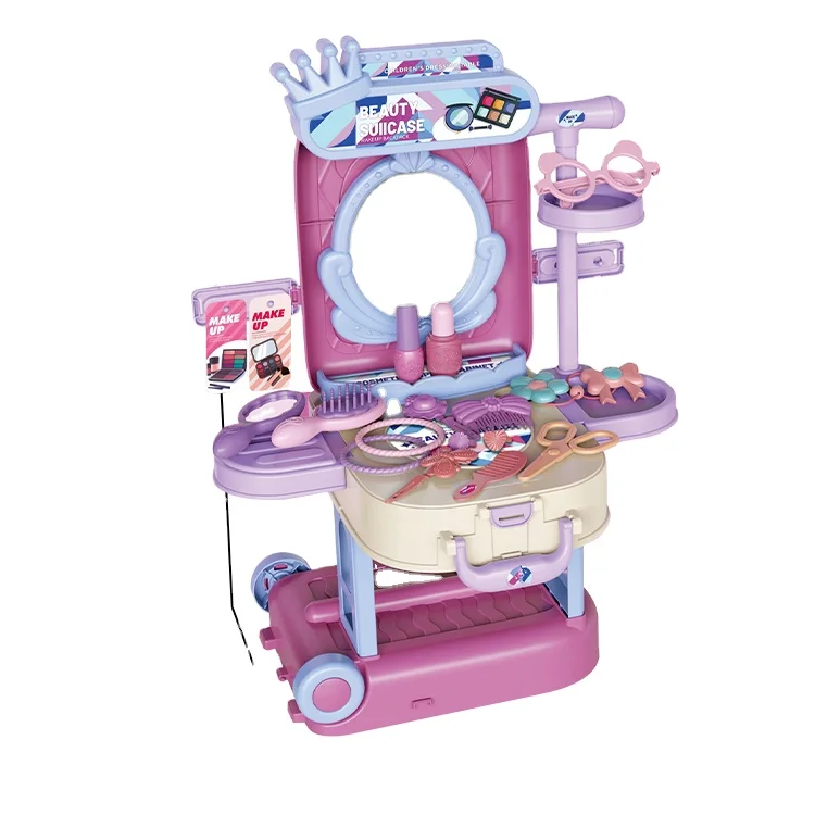 DIY 3 In 1 Girls Princess Dresser Toys Educational Play Dressing Beauty ...