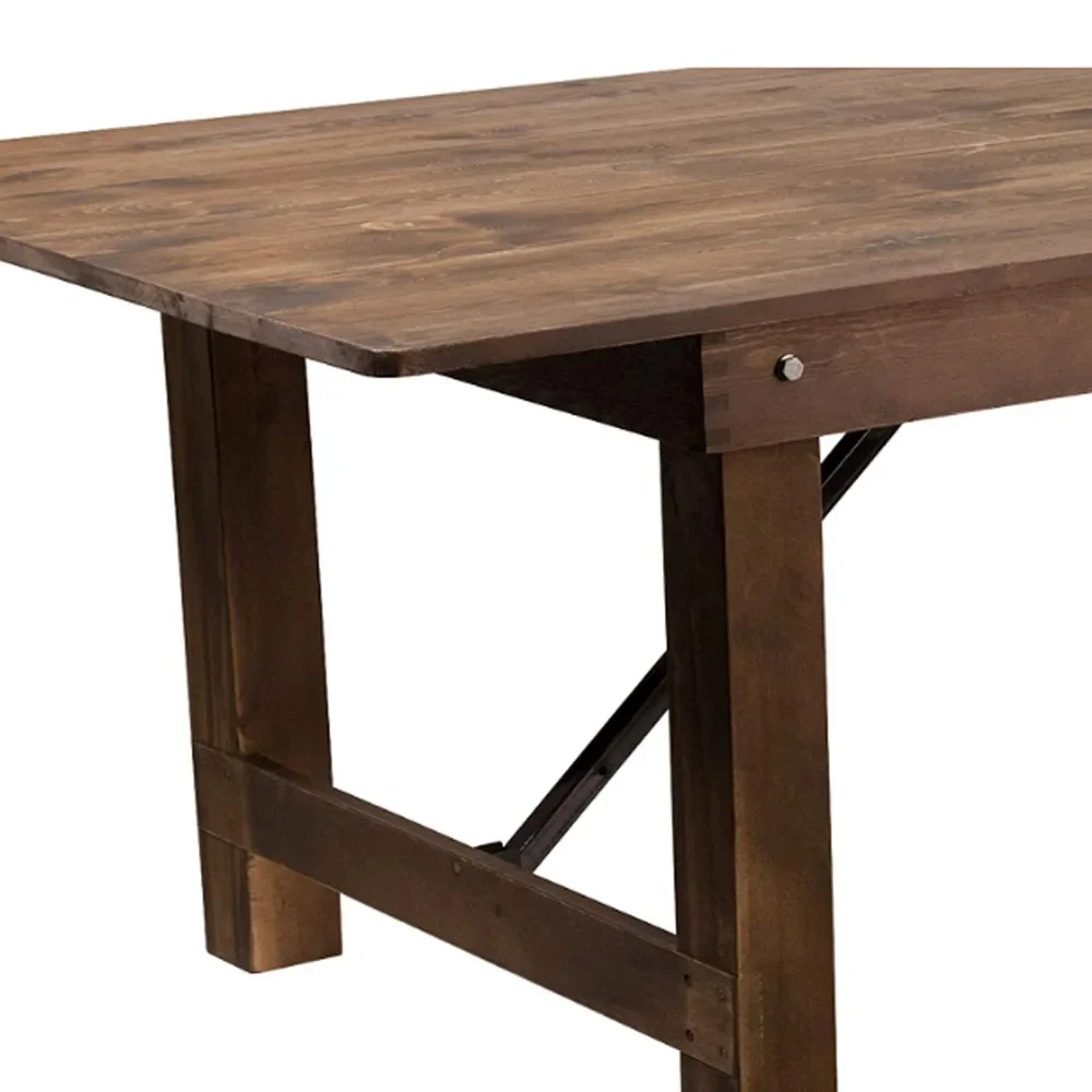 270cm Wedding Rectangle Customized Banquet Dining Solid Wooden Farm ...