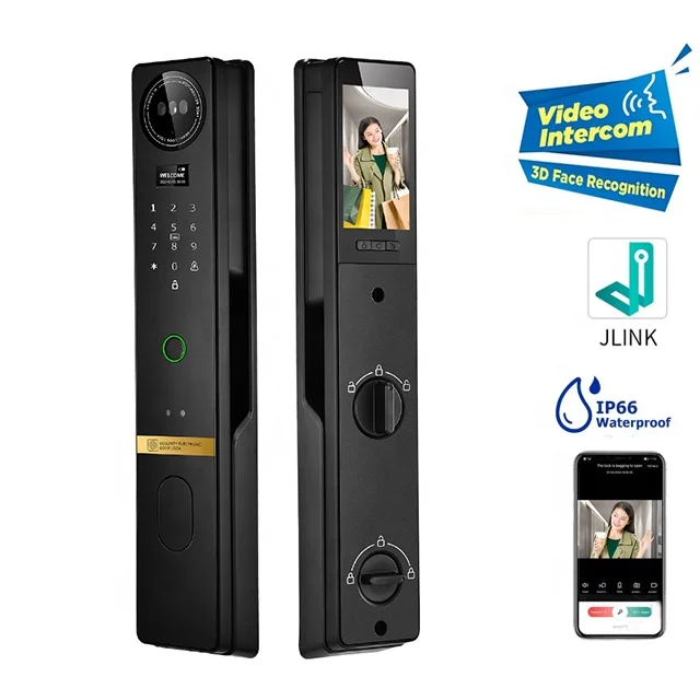 Outdoor 3D Face Recognition Smart Biometric Fingerprint Digital Lock ...