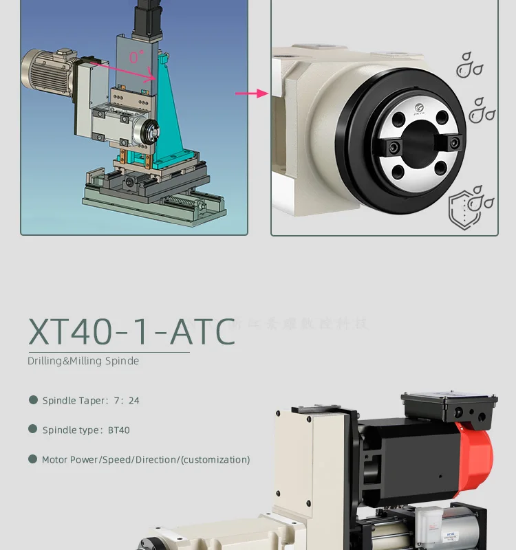 XT40-1-E JNYO BT40 3.7KW Coolant through Spindle for Metal Cut with Heavy Cut